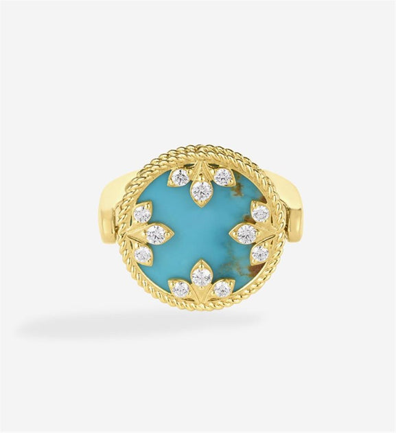 Roberto Coin 18k Yellow Gold Turquoise & Mother-of-Pearl Venetian ...